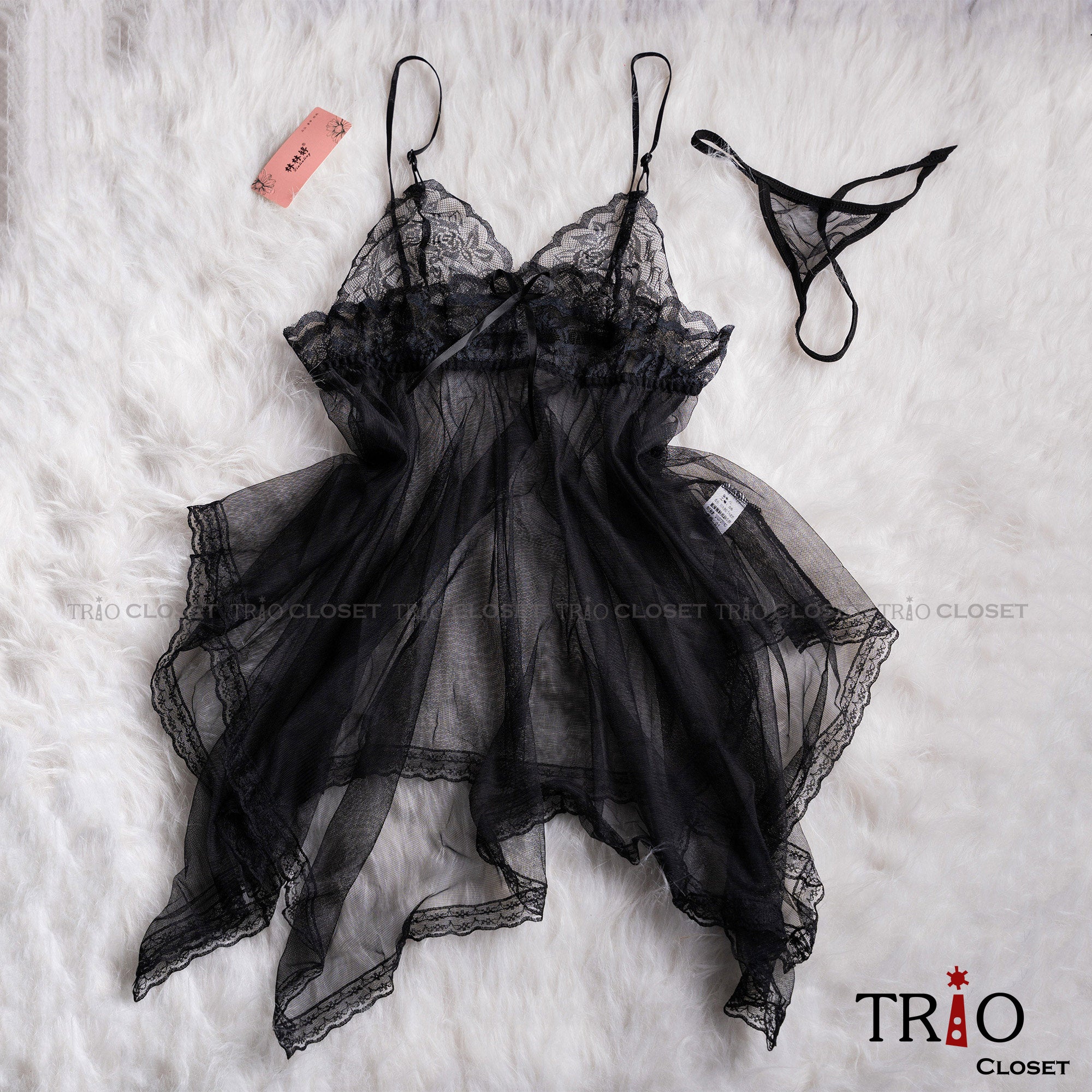 Soft Net Night Dress Black – TRIO Closet